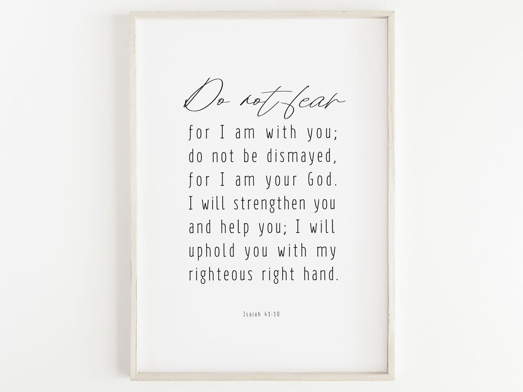 Isaiah 41 10 Print, Christian Poster, Bible Verse Print, Minimalist ...
