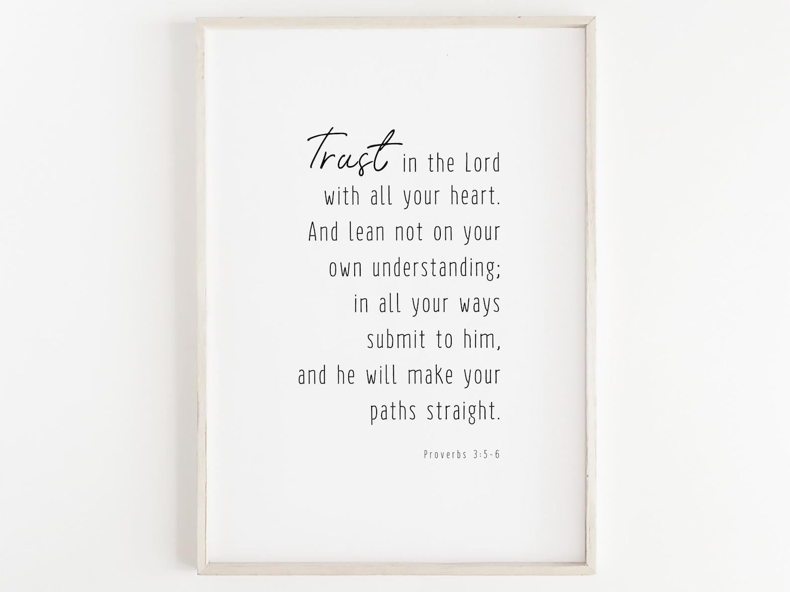 Trust in the Lord Print, Bible Verse Printable, Master Bedroom Above ...
