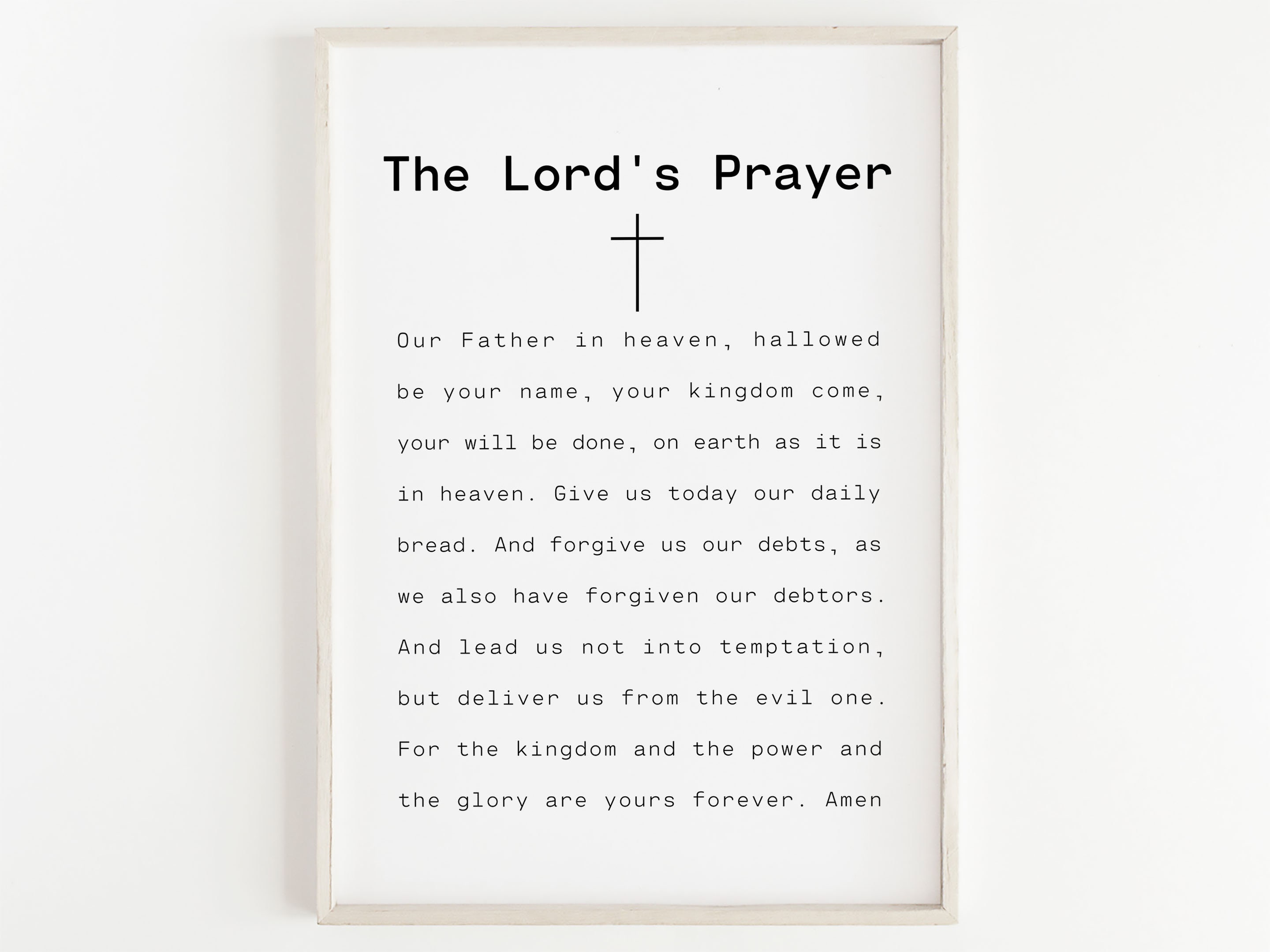 The Lord's Prayer Print Bible Verse Wall Art Matthew - Etsy