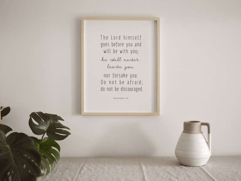 The Lord Himself Goes Before You Sign, Bible Verse Wall Art ...