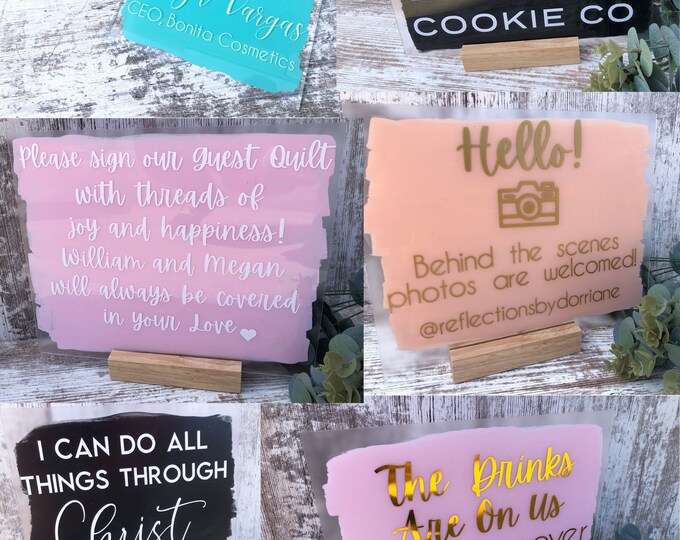 Custom Acrylic Signs Custom Logo and Company Signage Acrylic and Paint ...