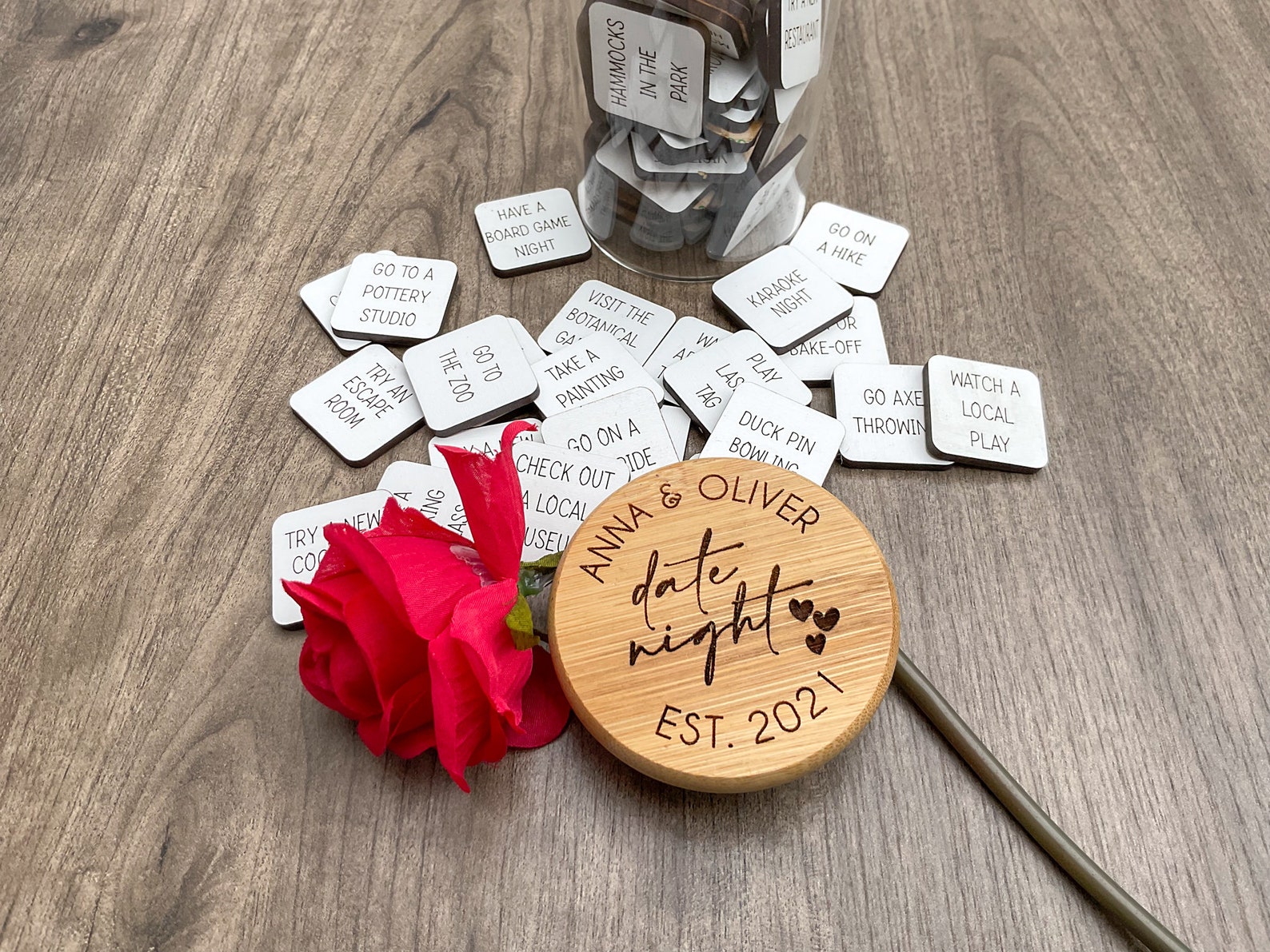 Custom Date Jar Date Night Ideas Couple's Gift - Etsy