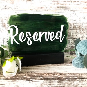 Acrylic reserved Signs for Weddings & Events, Custom Acrylic Signs ...