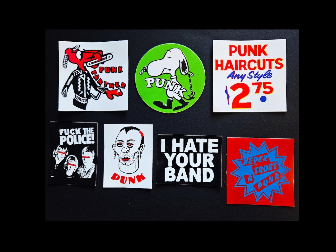 Vintage Reproduction Punk Rock Vinyl Stickers - Etsy