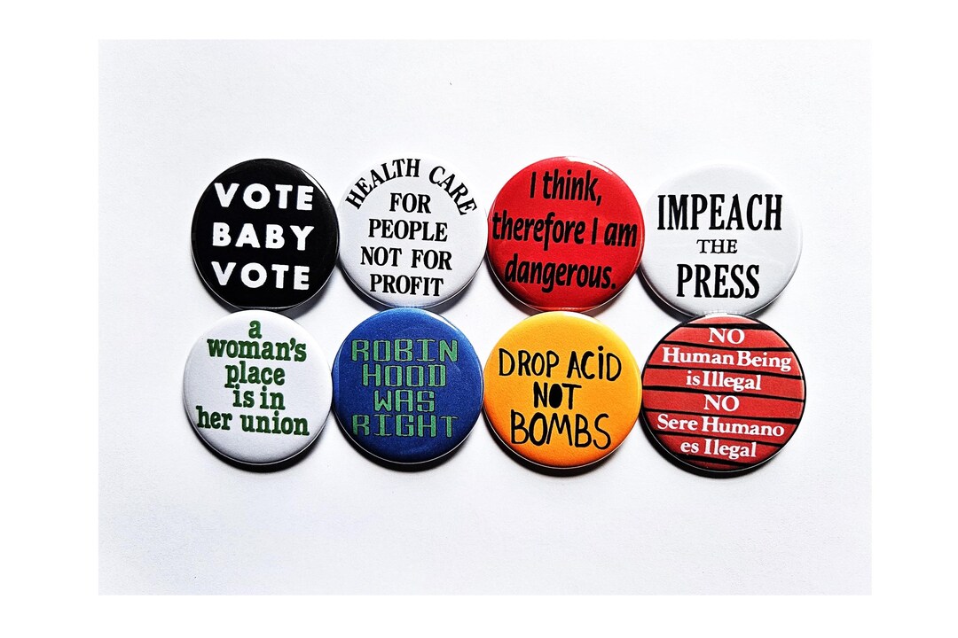 Vintage Reproduction Buttons Magnets & Bottle Openers. Political Set 13 ...