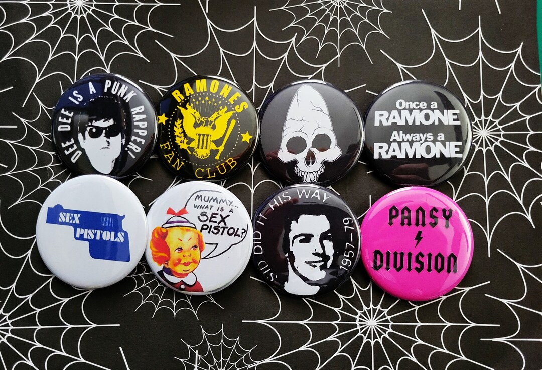 Classic Punk Rock Reproduction Pinback Buttons & Bottle Openers. Set 11 ...
