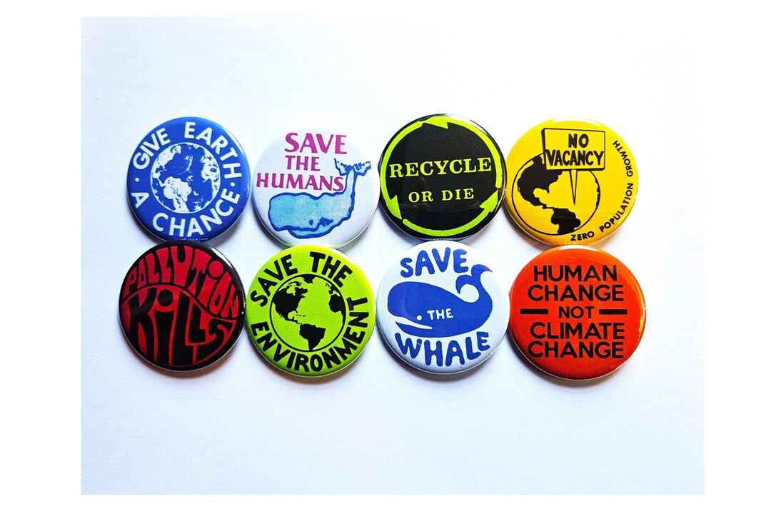 Vintage Reproduction Buttons Magnets & Bottle Openers. Environmental ...