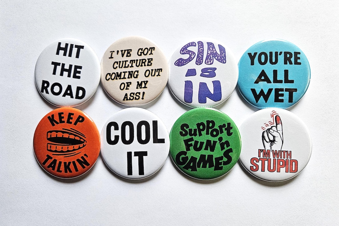 Vintage Reproduction Pinback Buttons And Bottle Openers Set 20 Etsy
