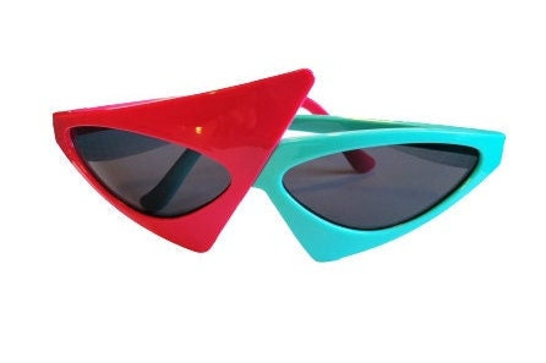 Retro Style Punk Rock Sunglasses. Pink & Blue - Etsy