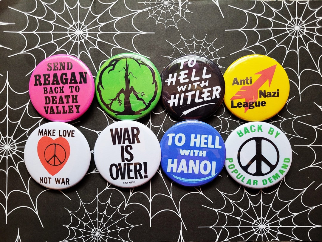Vintage Reproduction Pinback Buttons And Bottle Openers Political Set 6