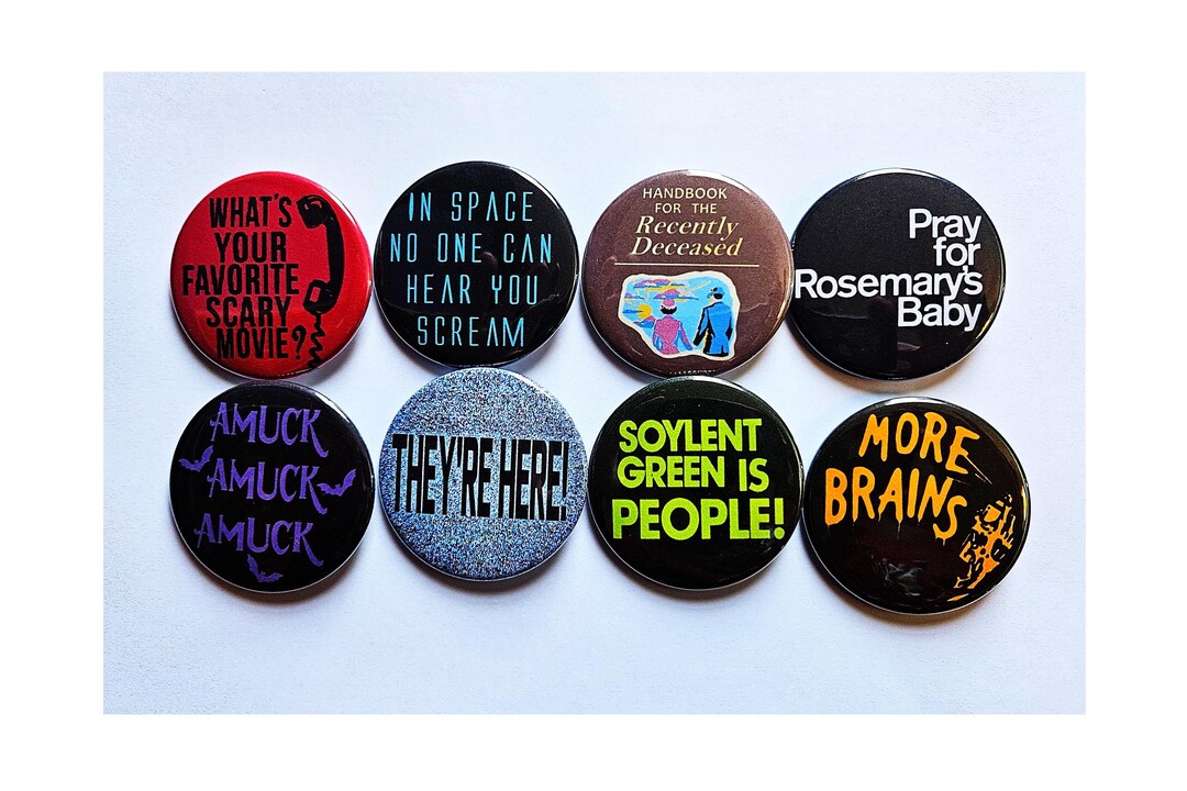 Horror Movie Buttons Magnets & Bottle Openers. Set 02 - Etsy