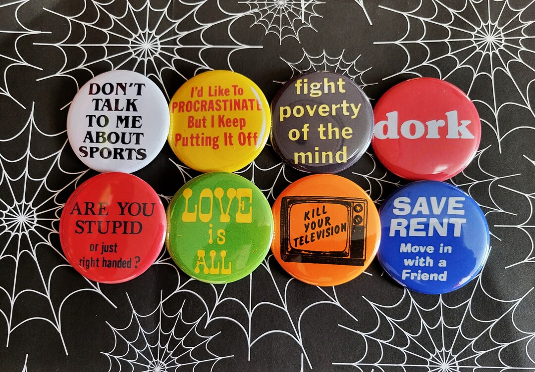 Vintage Reproduction Pinback Buttons And Bottle Openers Set 35 Etsy