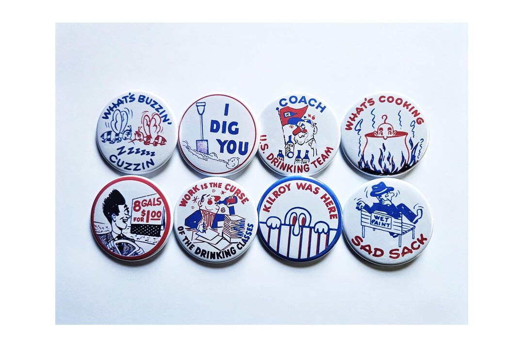 Vintage Reproduction Buttons Magnets & Bottle Openers. Set 35 - Etsy