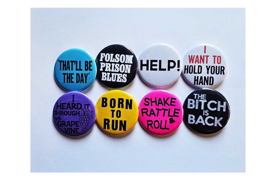 Classic Rock N Roll Buttons Magnets & Bottle Openers. Set 05 - Etsy