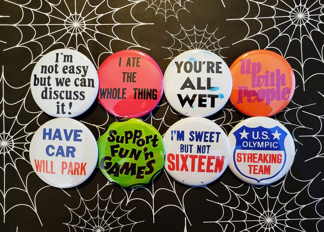 Vintage Reproduction Pinback Buttons And Bottle Openers Set 13 Etsy