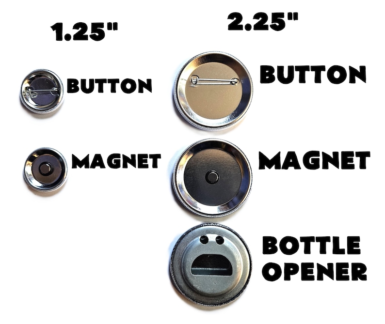 Vintage Reproduction Buttons Magnets & Bottle Openers. Set 19 - Etsy
