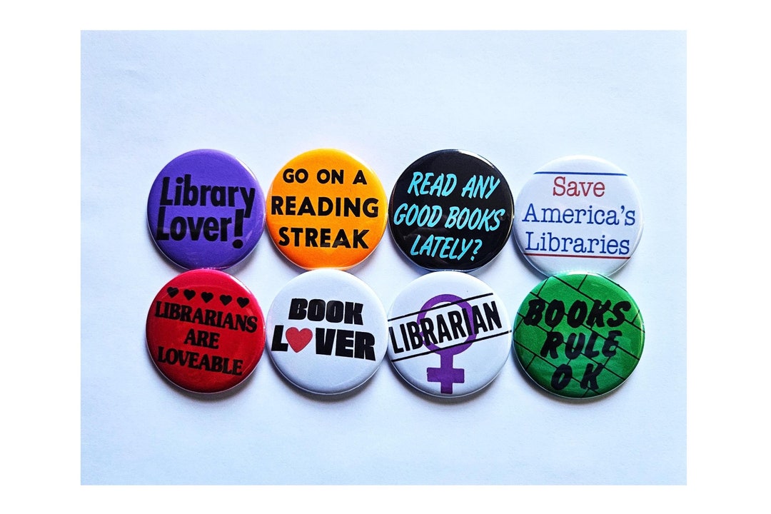 Vintage Reproduction Buttons Magnets & Bottle Openers. Libraries Set 02 - Etsy