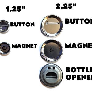 Classic Rock N Roll Buttons Magnets & Bottle Openers. Set 02 - Etsy