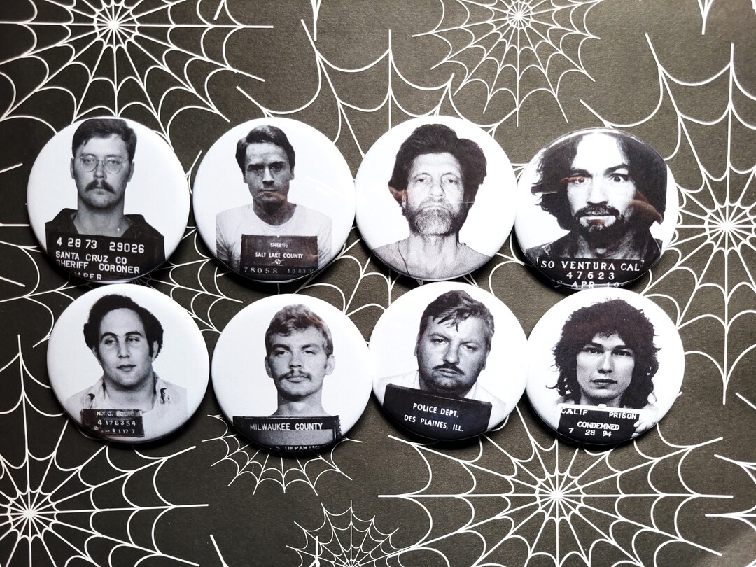 Serial Killer Mug Shot Buttons Magnets & Bottle Openers. - Etsy