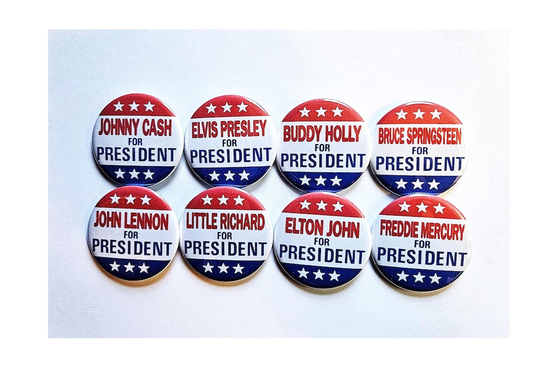 Rockers for President Buttons Magnets & Bottle Openers. Set 03 - Etsy