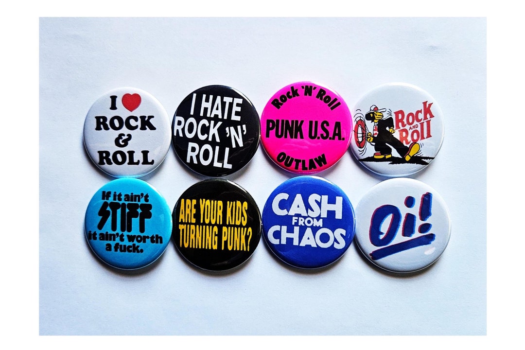 Punk Rock N Roll Buttons Magnets & Bottle Openers. Set 04 - Etsy