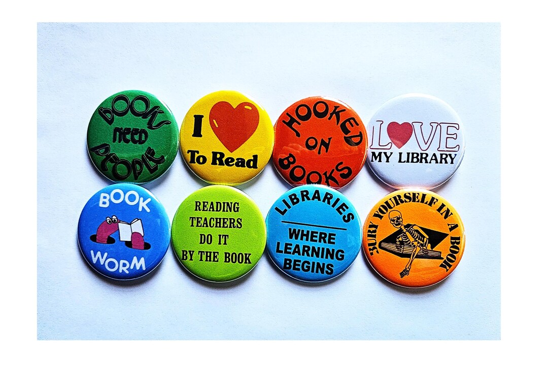 Vintage Reproduction Buttons Magnets & Bottle Openers. Libraries Set 03 - Etsy