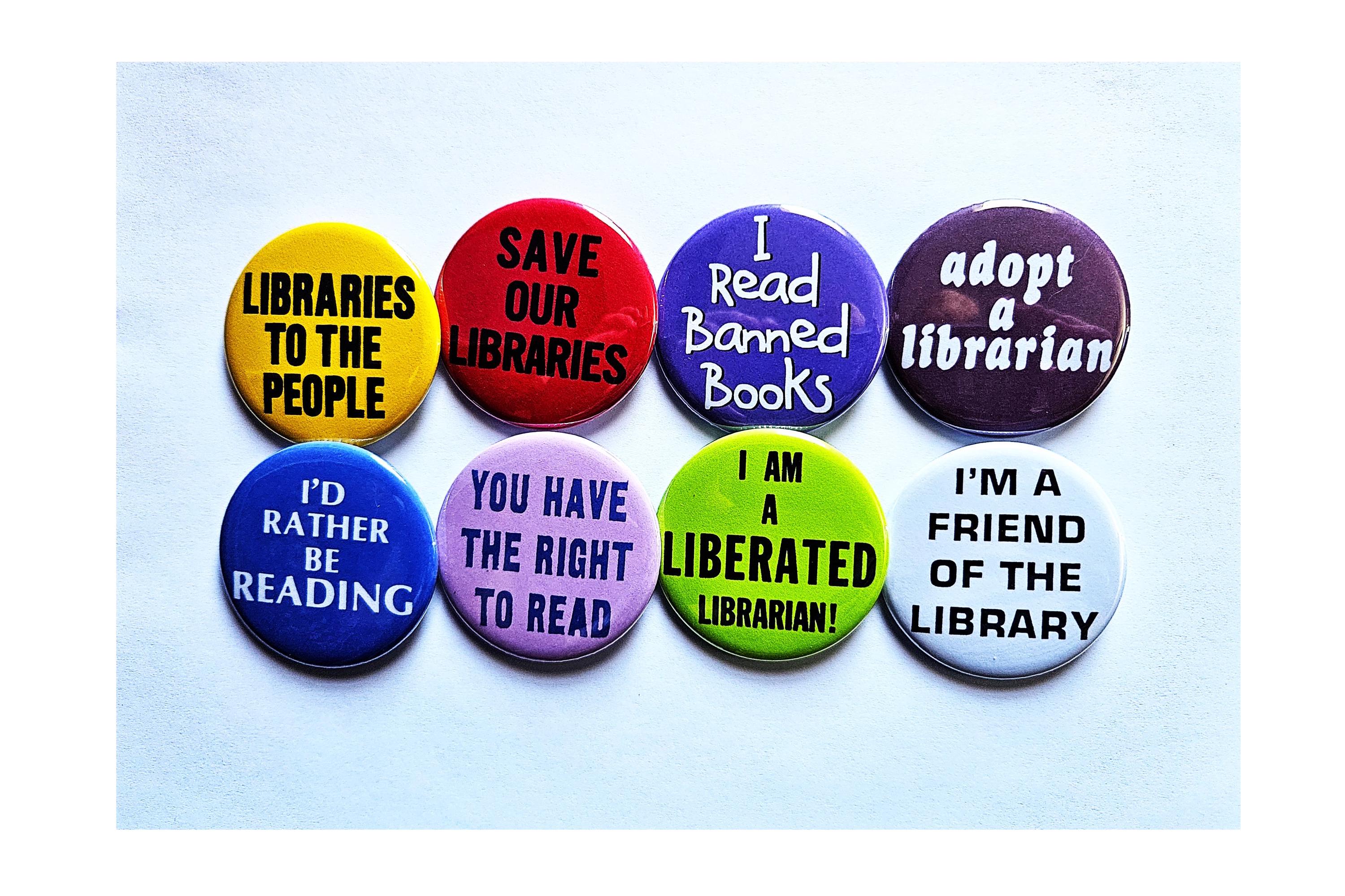 Vintage Reproduction Buttons Magnets & Bottle Openers. Libraries Set 01 ...