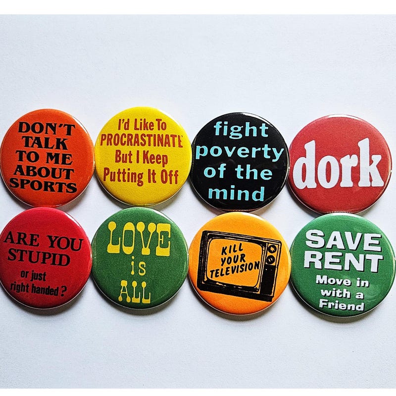 Goth Protest Buttons - Etsy