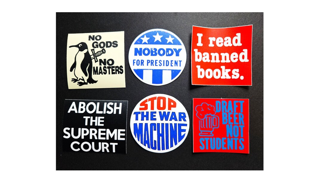 Vintage Reproduction Political Vinyl Stickers 3inch - Etsy