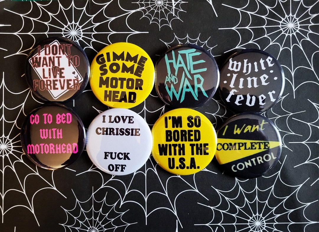 Classic Punk Rock Reproduction Pin Back Buttons and Bottle - Etsy