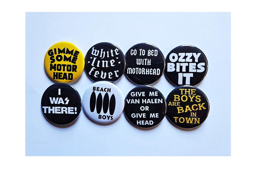 Classic Rock N Roll Buttons Magnets & Bottle Openers. Set 04 - Etsy