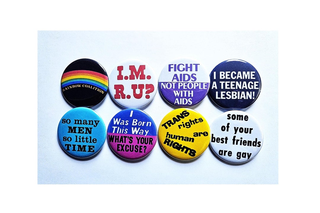 Vintage Reproduction Buttons Magnets & Bottle Openers. Pride Set 03 - Etsy