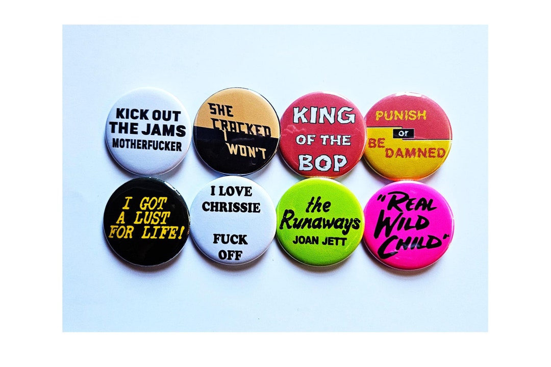 Classic Punk Rock Buttons Magnets & Bottle Openers. Set 09 - Etsy