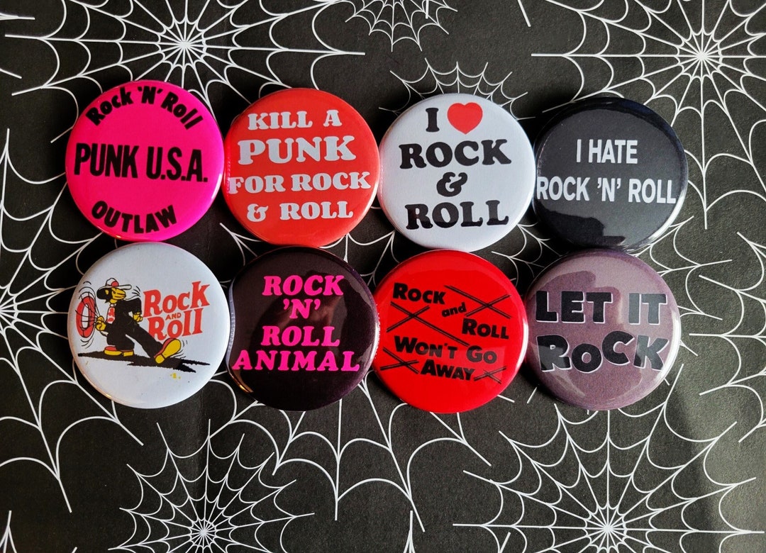 Punk Rock N Roll Pinback Buttons & Bottle Openers. Set 4 - Etsy