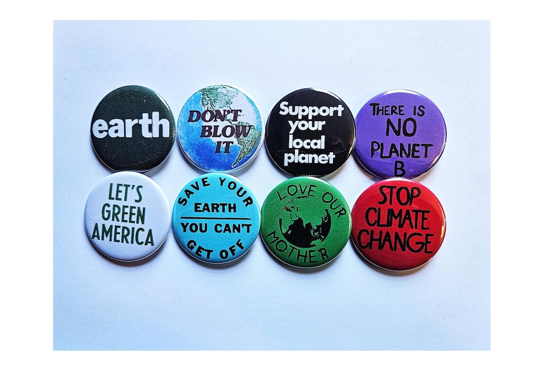 Vintage Reproduction Buttons Magnets & Bottle Openers. Environmental ...