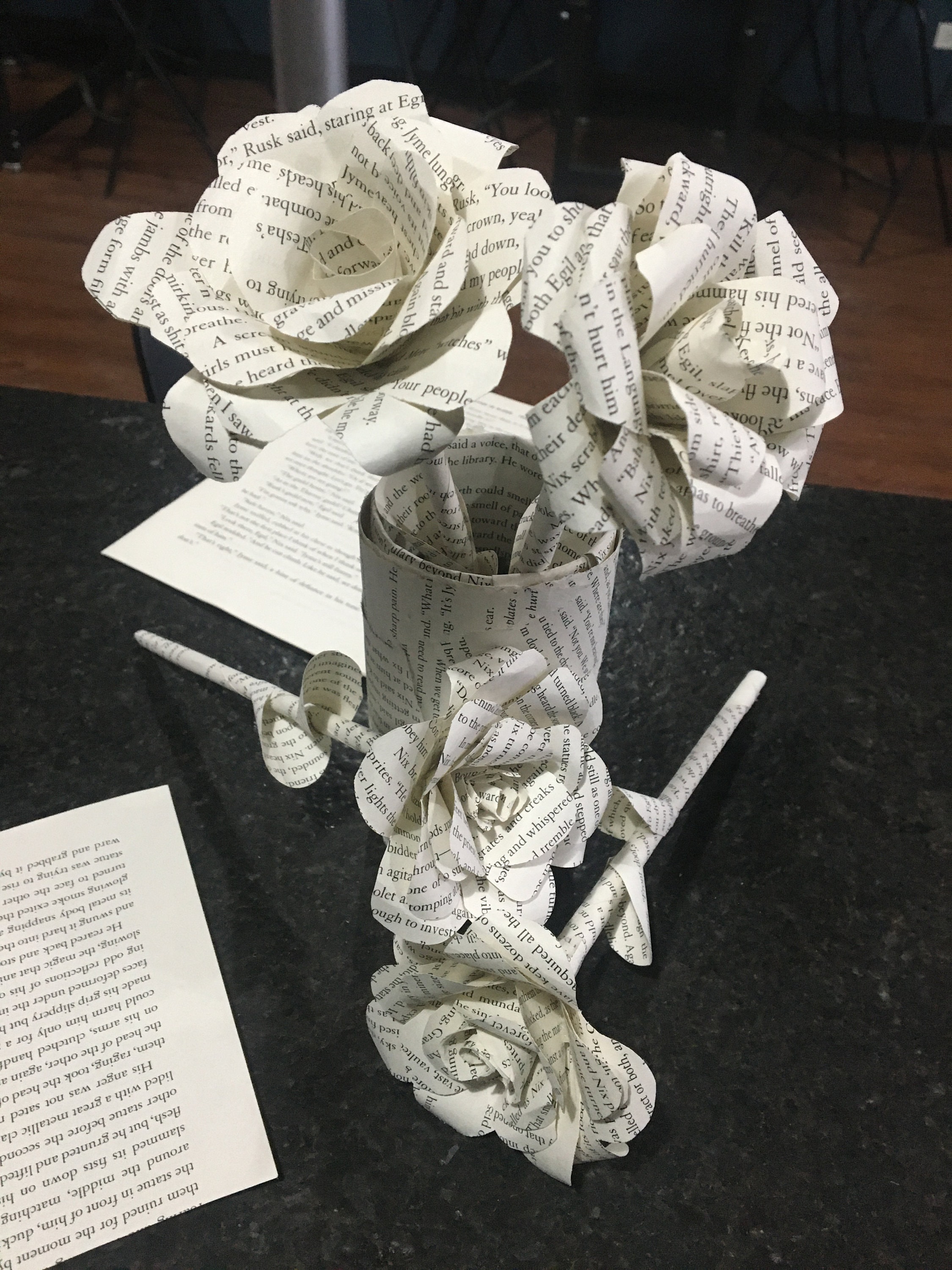 Upcycled Book Page Flowers, Book Flowers, Paper Flowers, Recycled ...