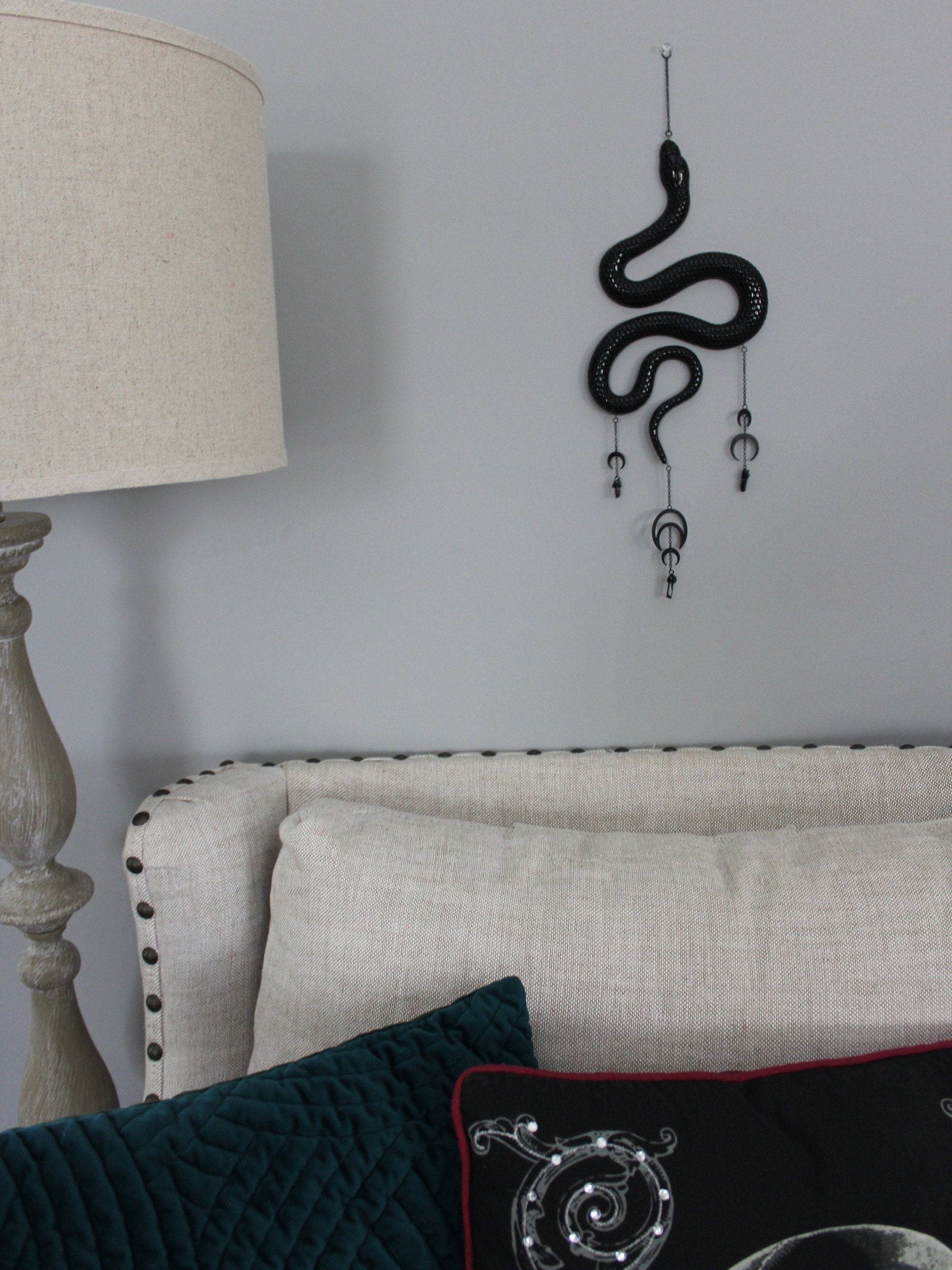 Snake Wall Decor Black Snake Wall Art Snake Lover Gift for - Etsy