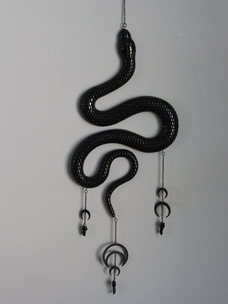Snake Wall Decor Black Snake Wall Art Snake Lover Gift for - Etsy