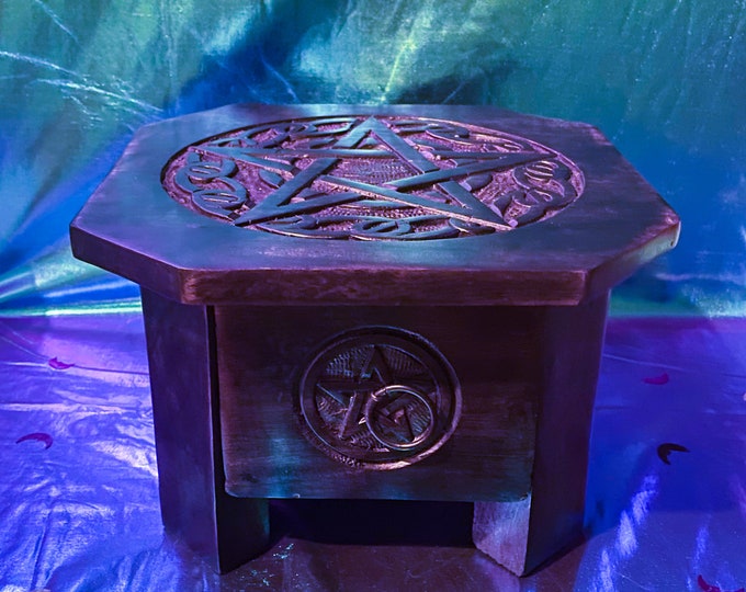 Pentagram Altar Table, Mini Altar Table Wicca & Witchcraft - Etsy