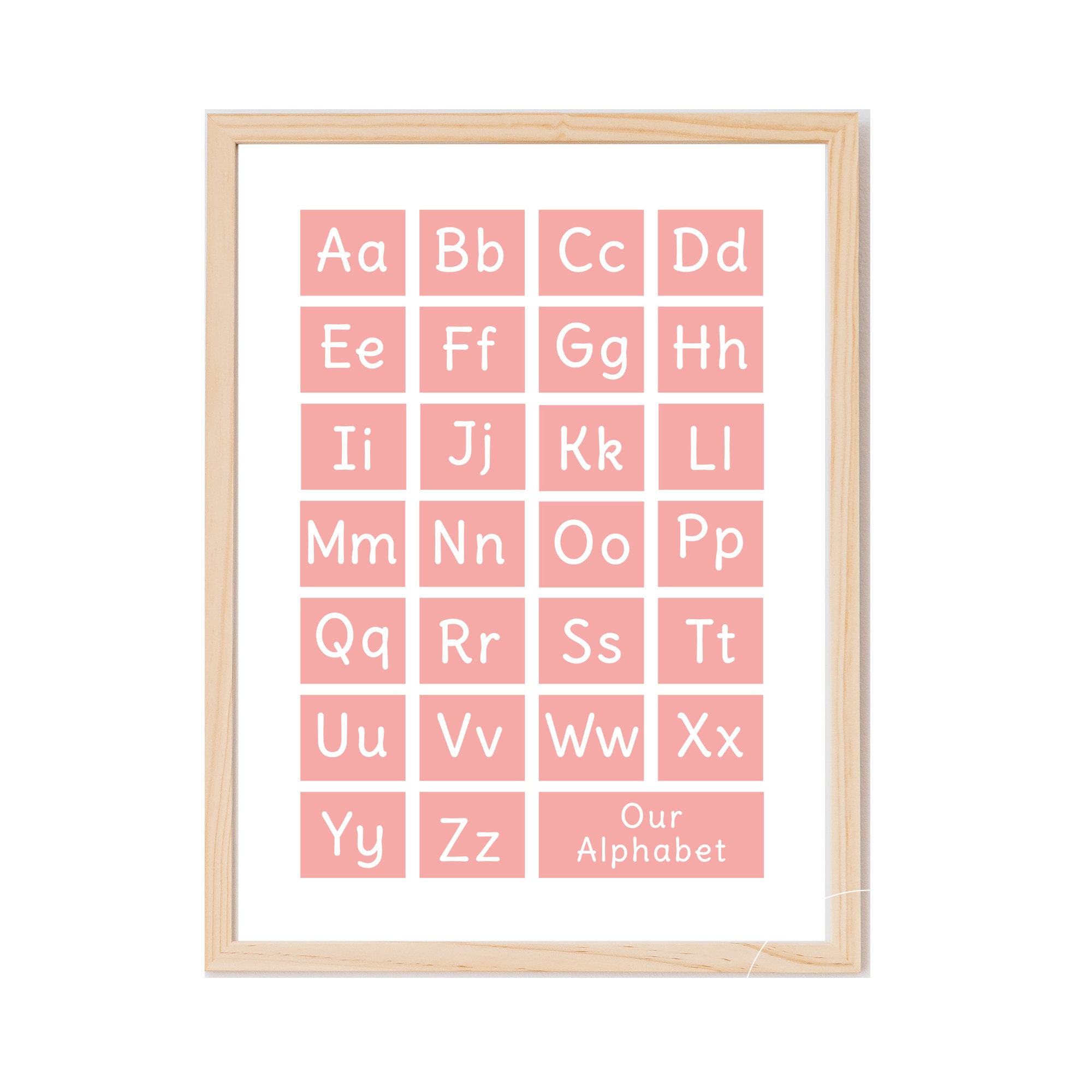 Alphabet Poster, Alphabet Print, Printable Wall Art. Nursery, ABC ...
