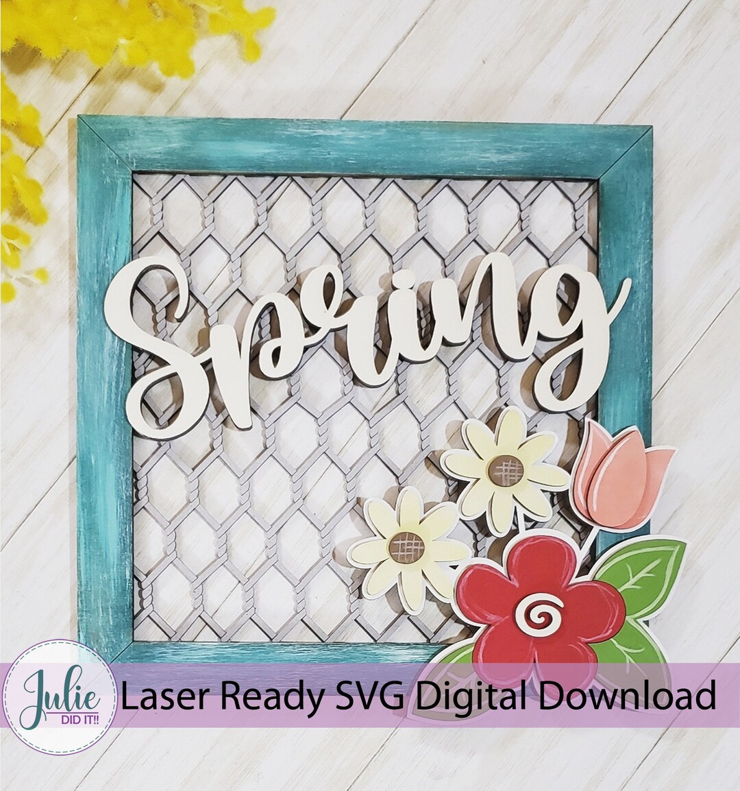 Instant Digital Download: Spring Chicken Wire Sign - Etsy