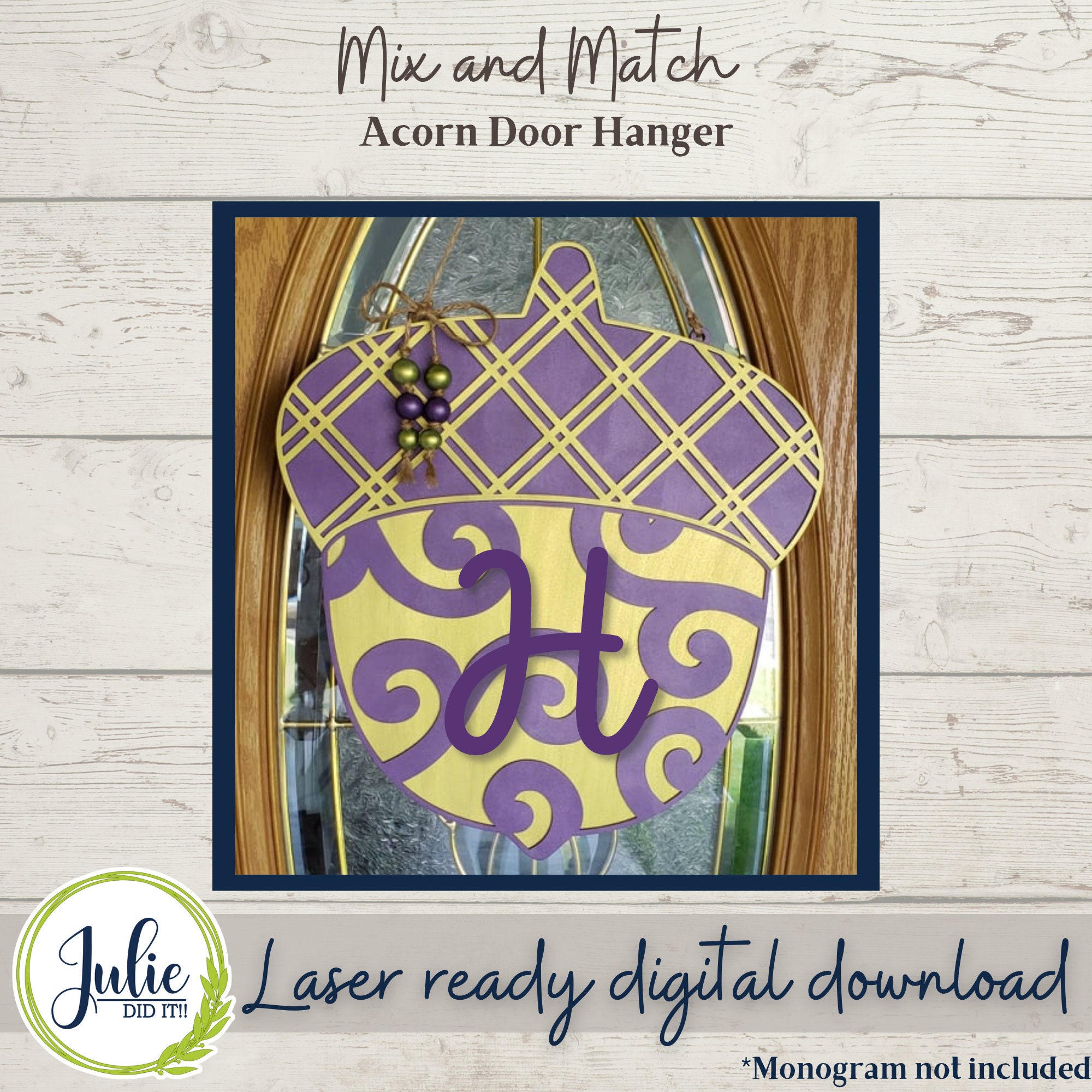 Instant Digital Download: Acorn Door Hanger - Etsy