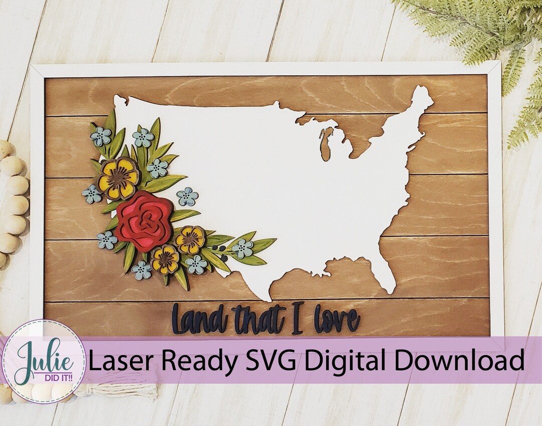 Instant Digital Download: Land That I Love Sign - Etsy