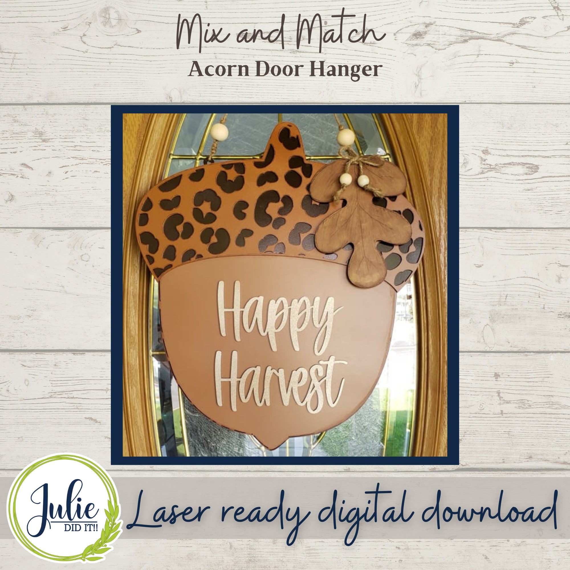 Instant Digital Download: Acorn Door Hanger - Etsy