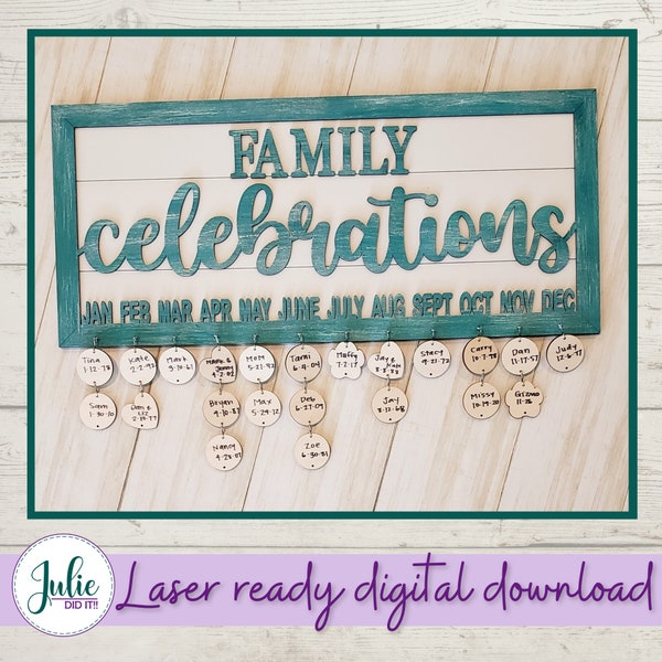 Family Celebration Board - Etsy