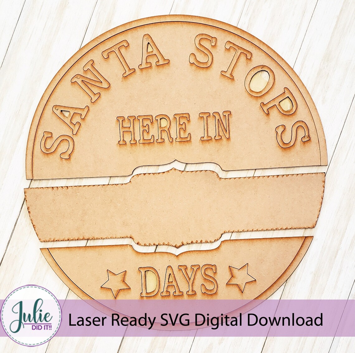 18 Countdown to Santa Sign Laser Ready SVG compatible - Etsy