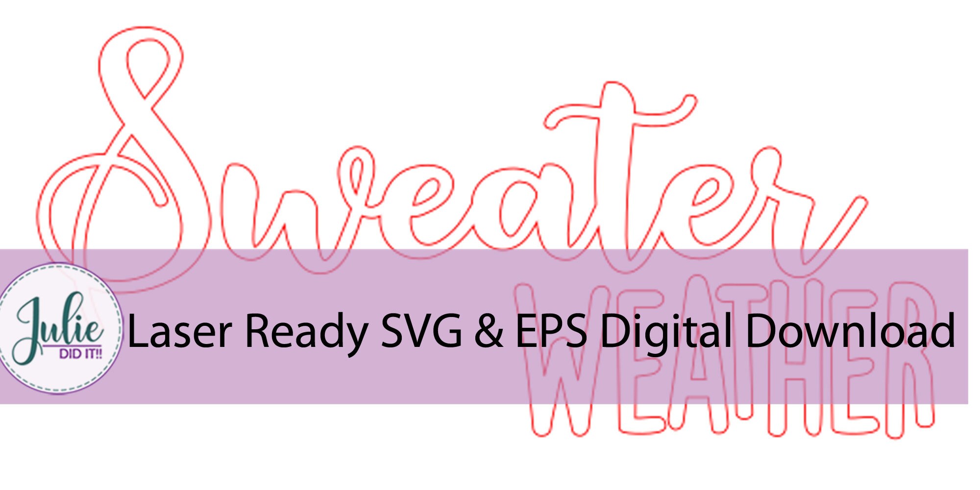 Sweater Weather Text Laser Ready Digital SVG - Etsy