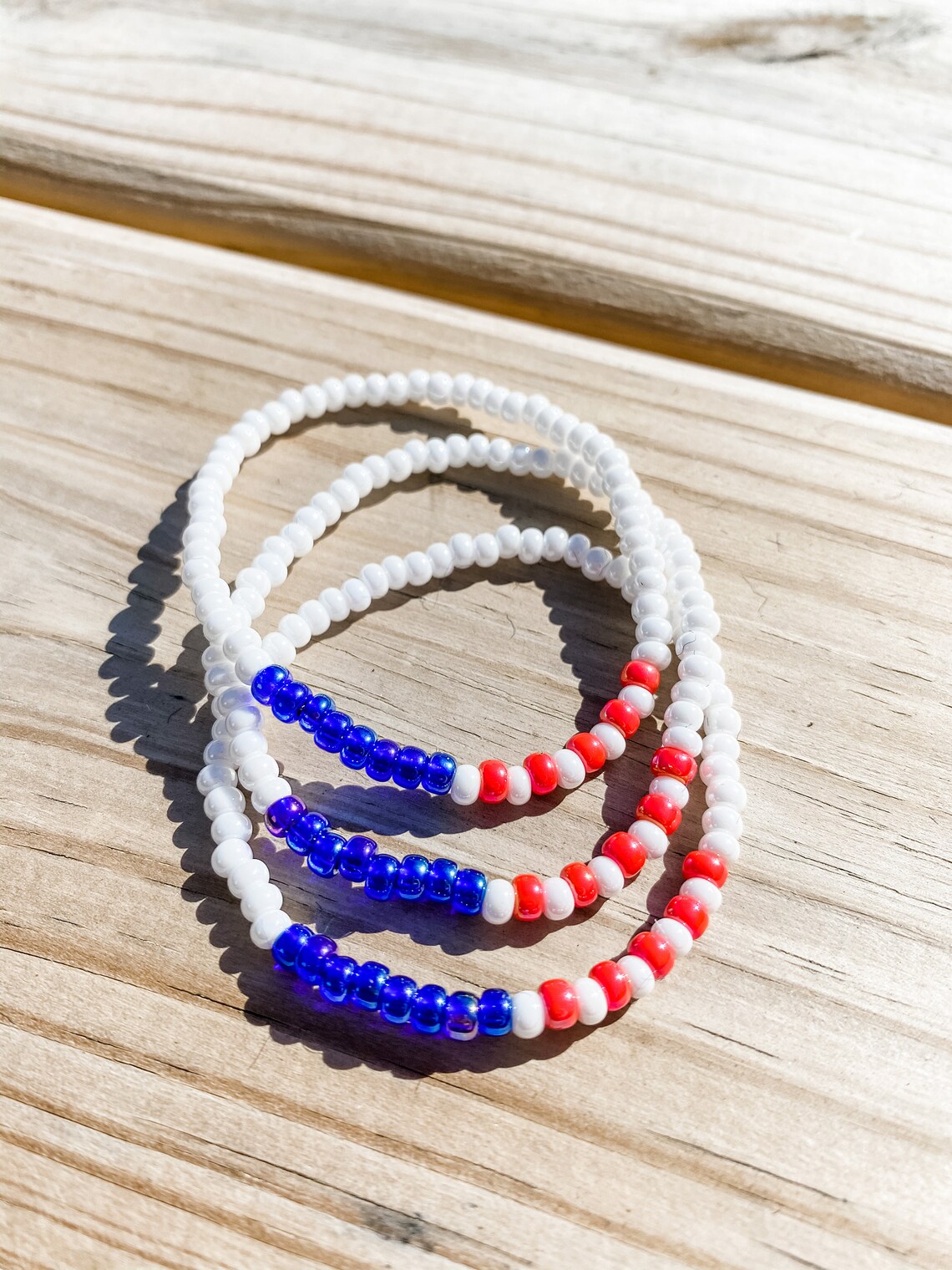 American Flag Bracelet Stack Bracelet Personalized | Etsy