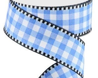 Blue Gingham Ribbon | Etsy