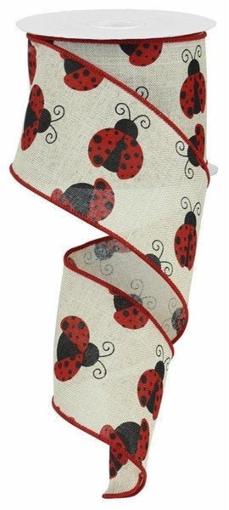 Ladybug Canvas Wired Ribbon 2.5 X 10 Yard Roll Beige - Etsy